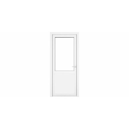 Crystal White uPVC 2 Panel Clear Triple Glazed Single External Door ...