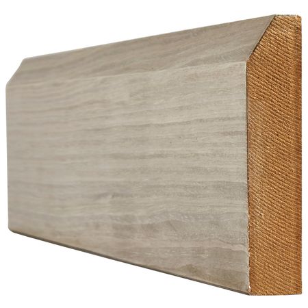 LPD Light Grey Pre-Finished Chamfered Skirting - 3000mm x 146mm (Pack ...