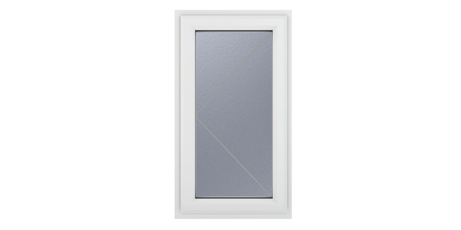 Crystal Right Hand Side Hung uPVC Casement Double Glazed Window - White ...