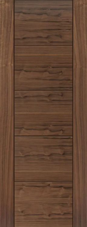 JB Kind Tigris Grooved Panel Pre-Finished Walnut FD30 Fire Door from £ ...