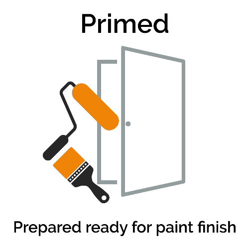 JB Kind 4 Panel Montserrat White Primed Shaker Internal Door from £85.49