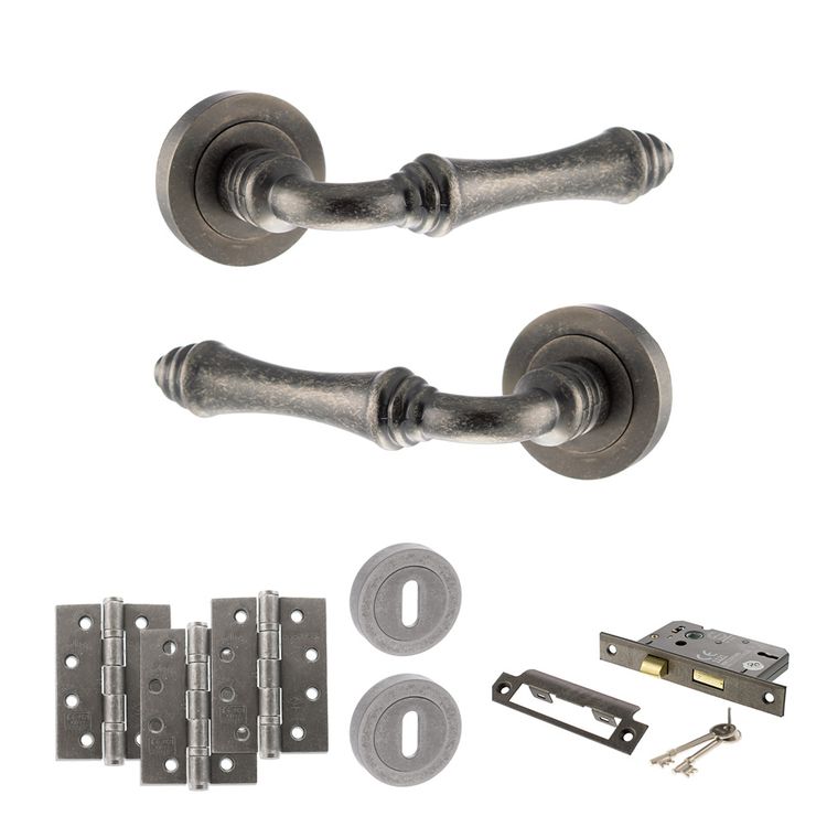Old English Durham Door Handle Pack - 3 Lever Lock Set from £55.98