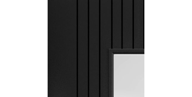 JB Kind Aria Grooved Black Pre-Finished 1 Light Glazed Internal Door ...
