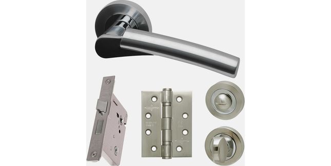 LPD Neptune Polished Chrome / Satin Chrome Door Handle Pack from £19.95